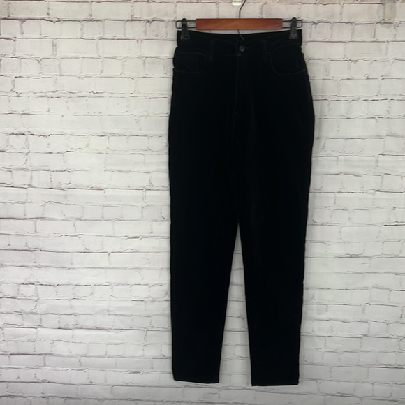 Cache | Pants & Jumpsuits | Cache 9s Black Velvet High Waisted Pants ...